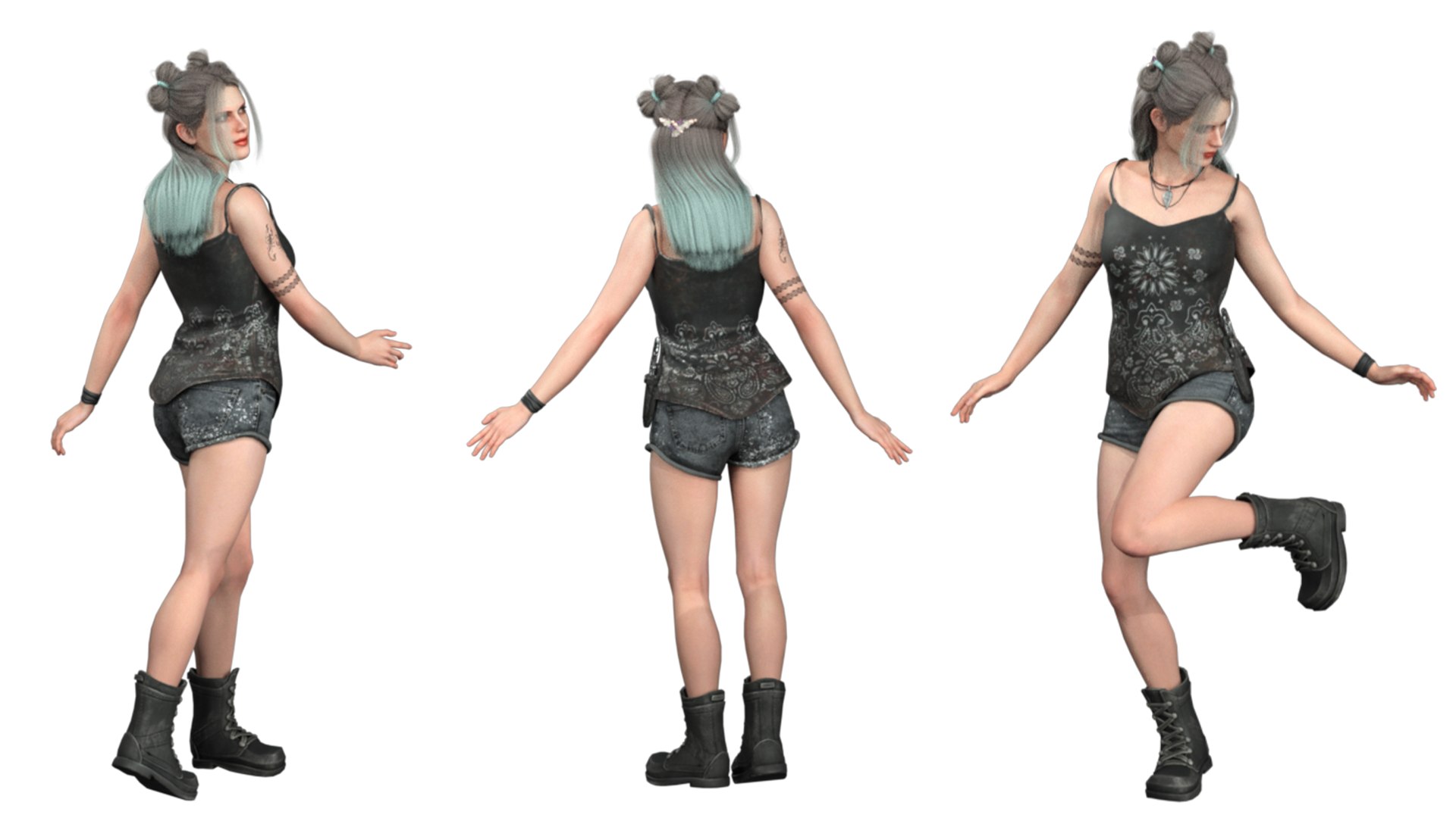 Realistic Rigged Adventure Woman Character 3D Model 3D - TurboSquid 2299152