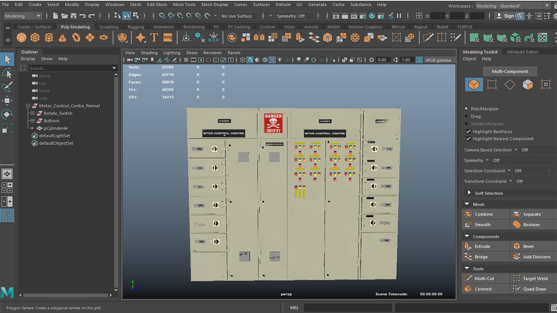 3D Model Motor Control Centre Panel - TurboSquid 1805654