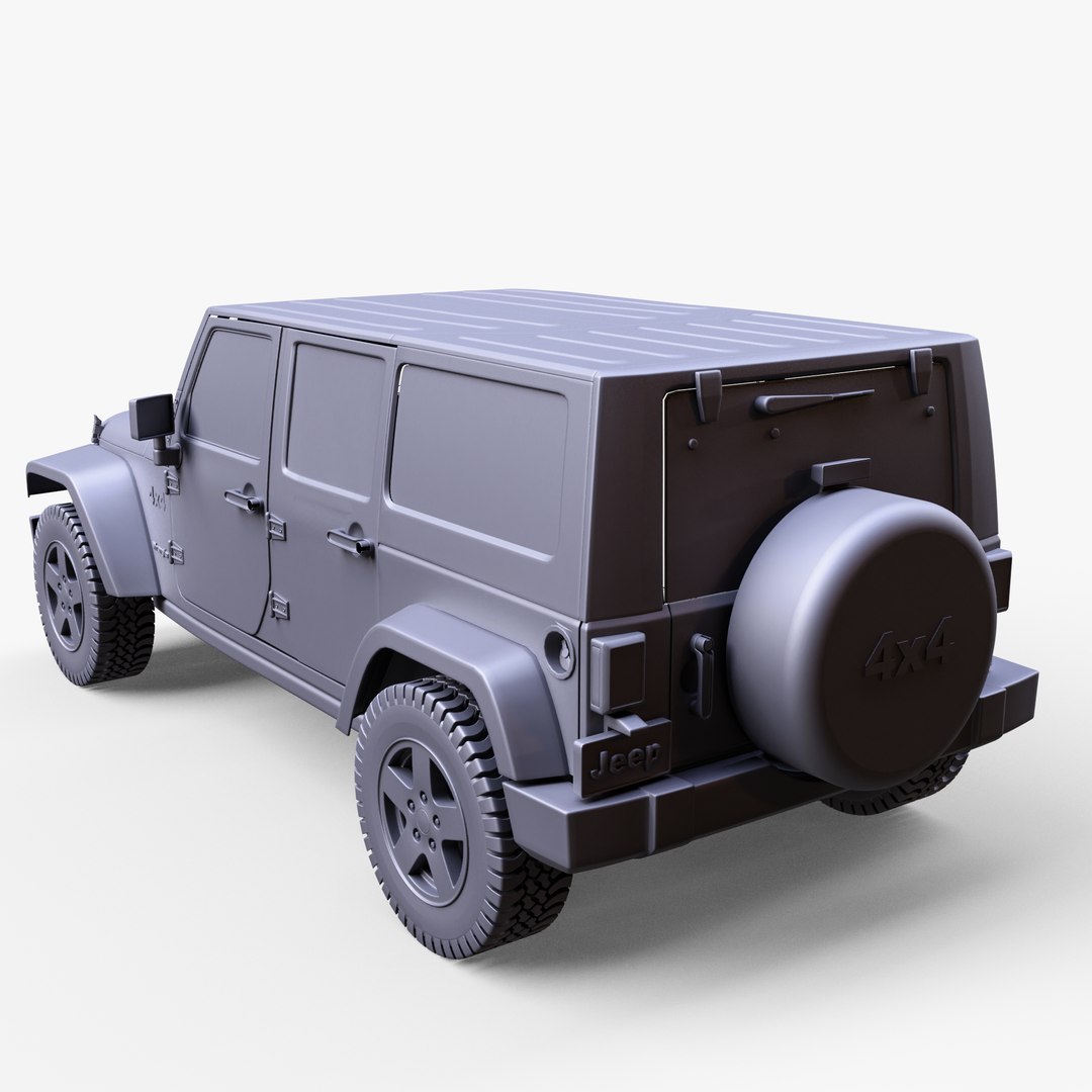 Jeep Wrangler JK Unlimited 3D Model - TurboSquid 2190155