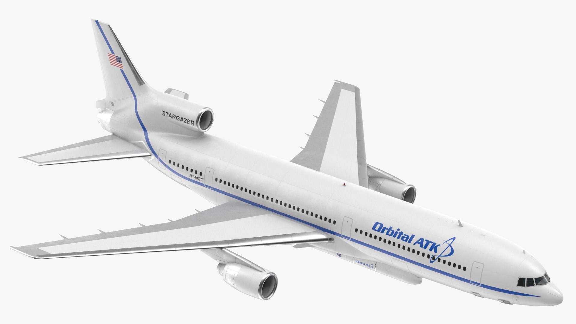 Lockheed L1011 Stargazer Carrying Pegasus XL Rocket 3D model ...