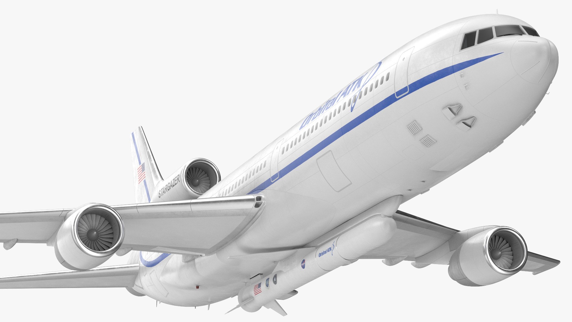 Lockheed L1011 Stargazer Carrying Pegasus XL Rocket 3D model ...