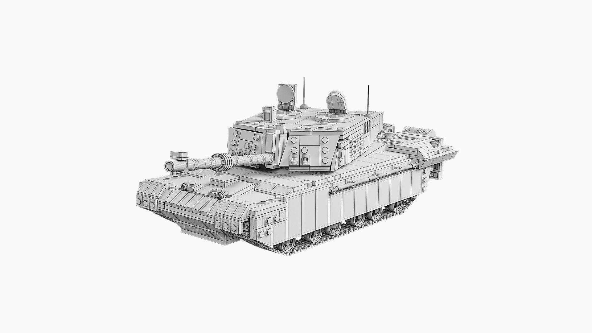 Challenger 2 Lego Tank 3D Model - TurboSquid 2259125