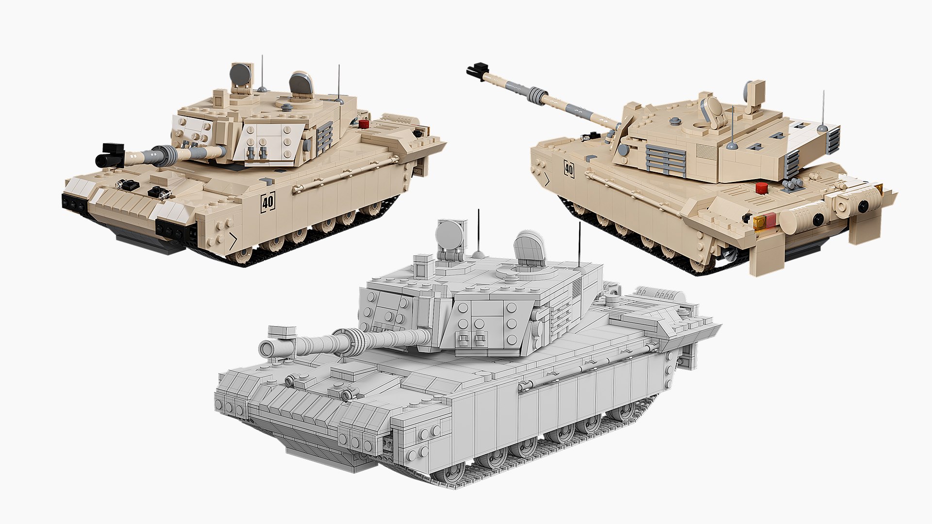 Challenger 2 Lego Tank 3D Model - TurboSquid 2259125