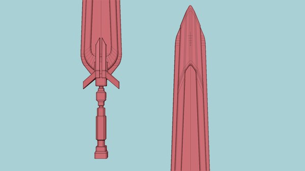 3D SciFi Sword B06 Full White - Sci Fi Weapon Design model - TurboSquid ...