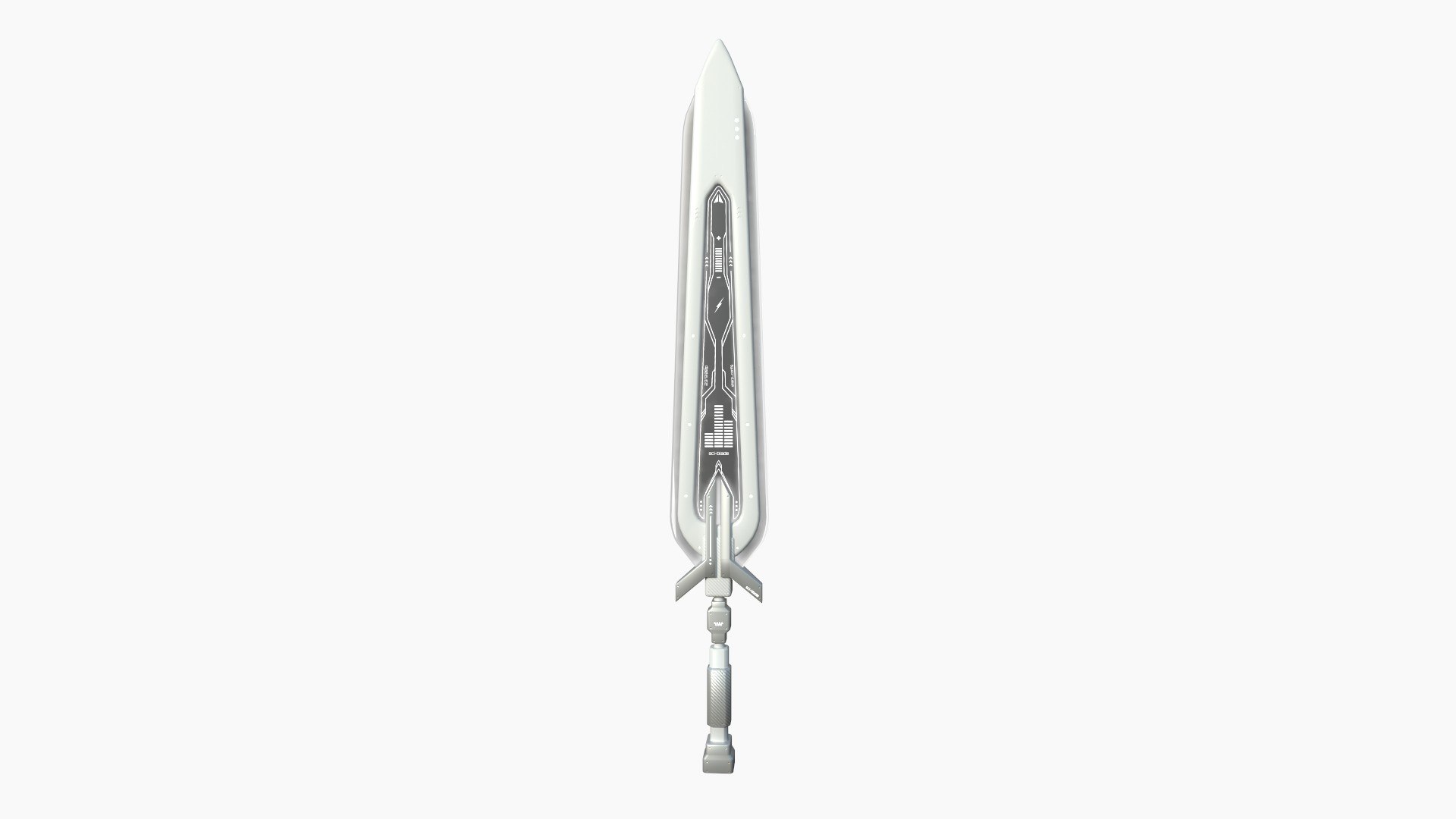 3D SciFi Sword B06 Full White - Sci Fi Weapon Design model - TurboSquid ...