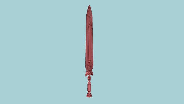 3D SciFi Sword B06 Full White - Sci Fi Weapon Design model - TurboSquid ...