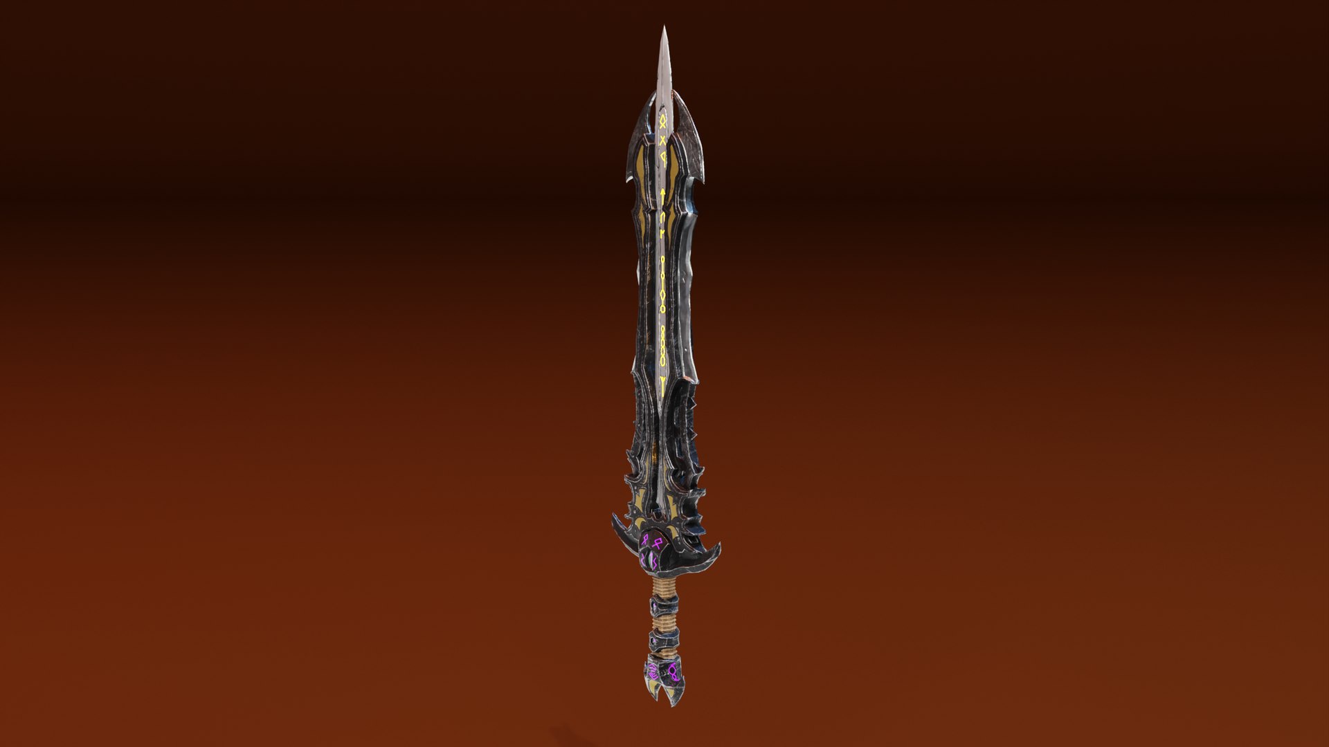3D Mystical Runic Fantasy Sword Low Poly And GameReady - TurboSquid 1960135