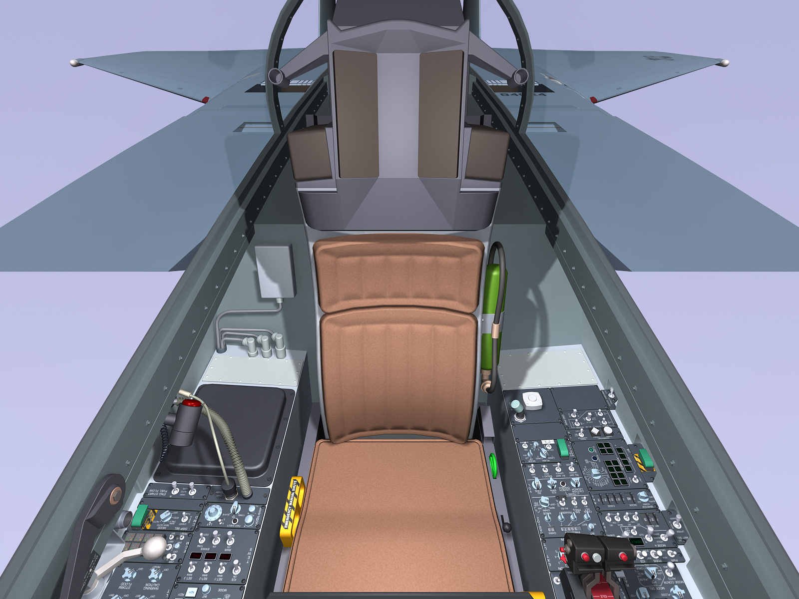 3d model f-15c cockpit