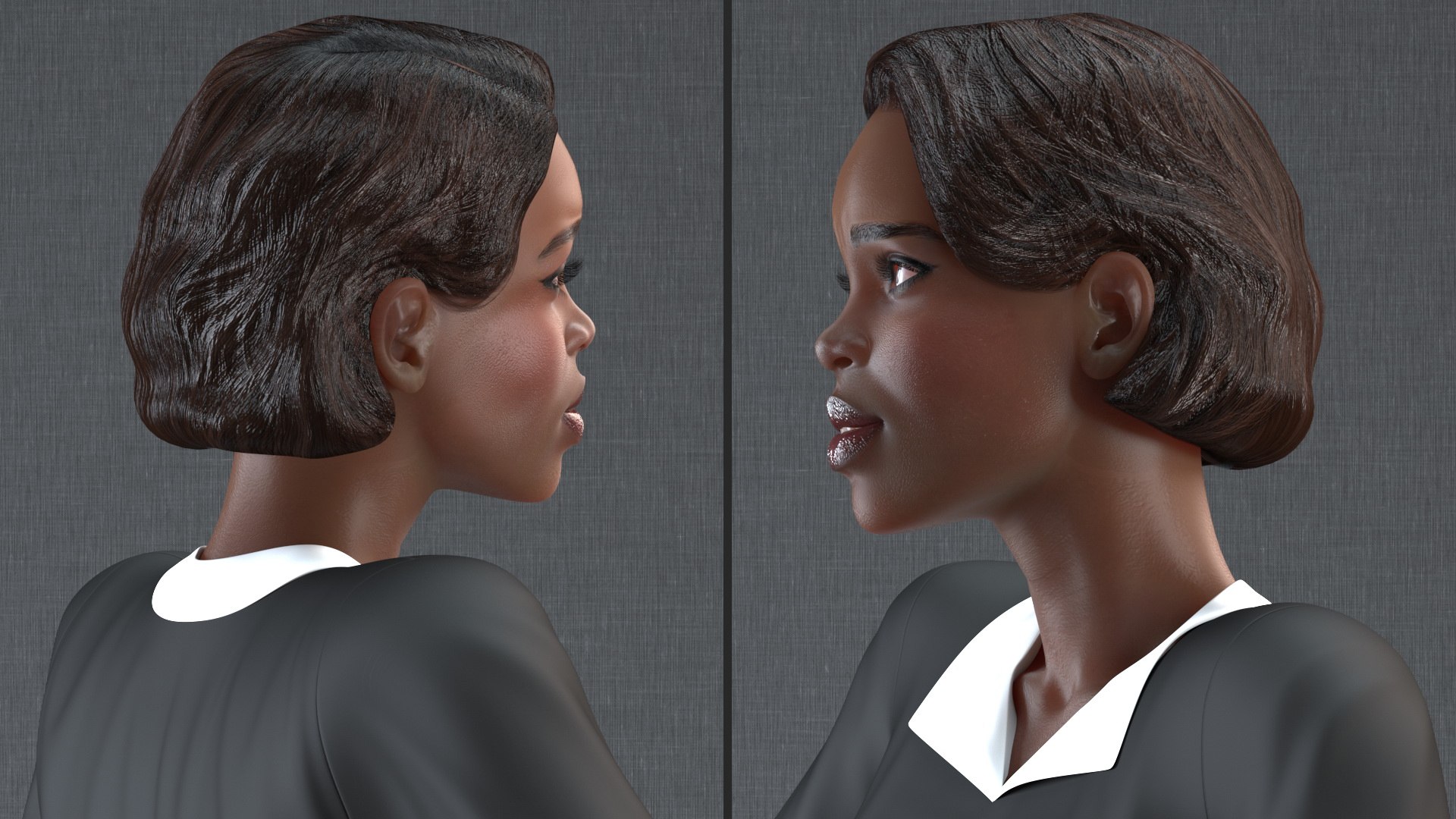 Dark Skin Judge Woman Female 3D Model - TurboSquid 1669435