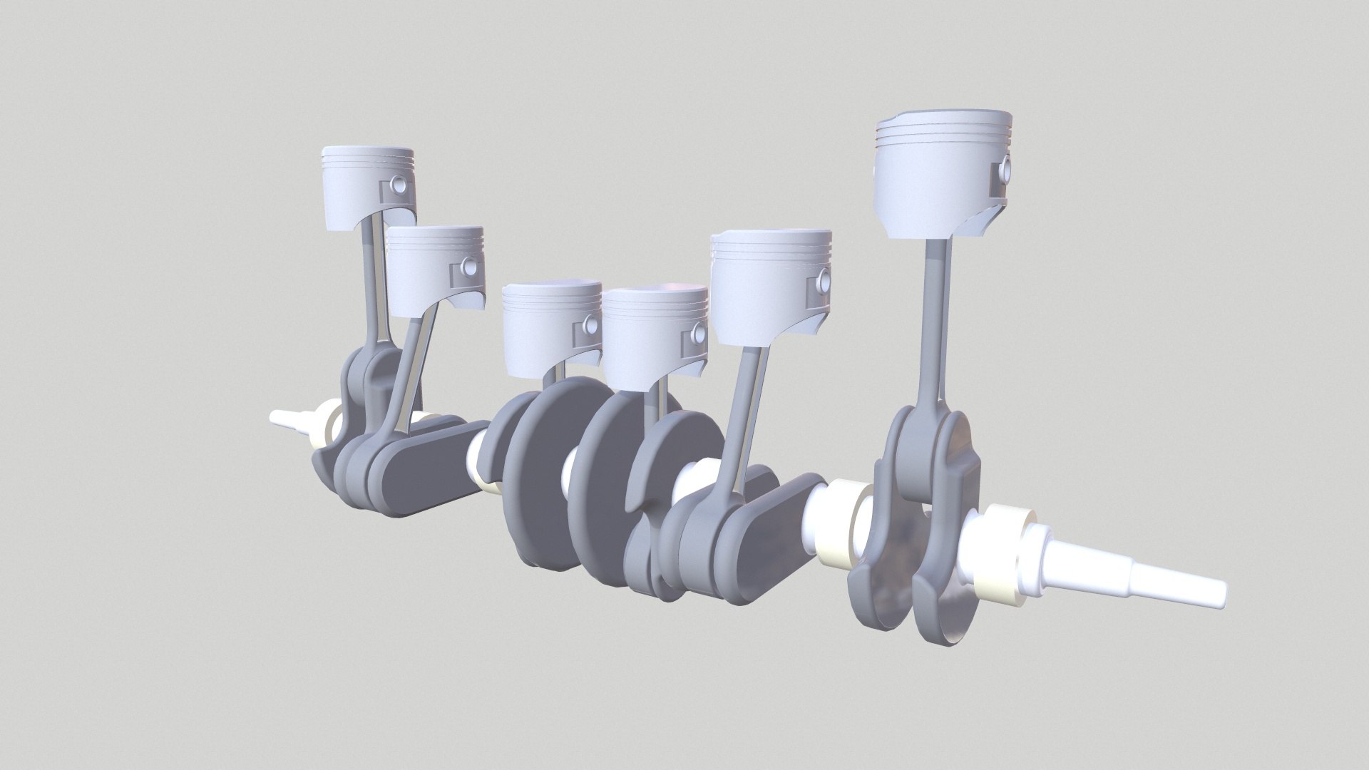 3D Model Crank Shaft 6 Cylinder - TurboSquid 2345521