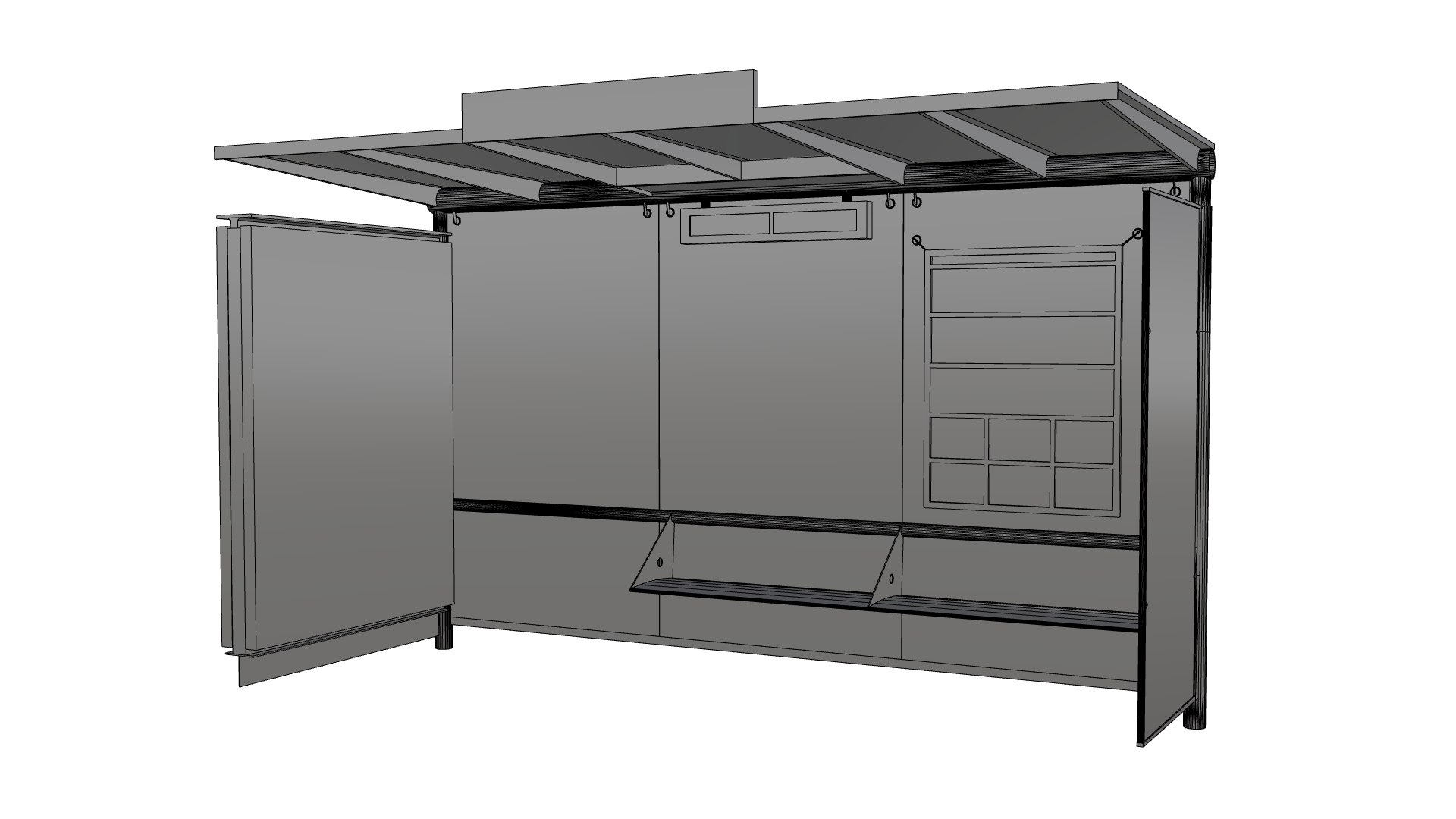 Bus Shelter 3D Model - TurboSquid 2512733