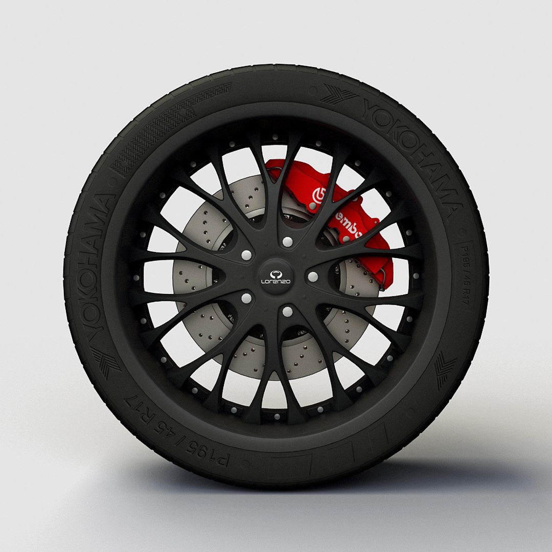 lorenzo wl027 rim tyre 3d model