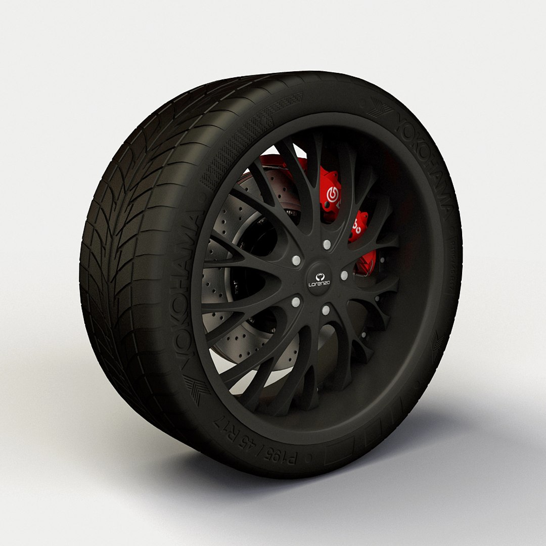 lorenzo wl027 rim tyre 3d model