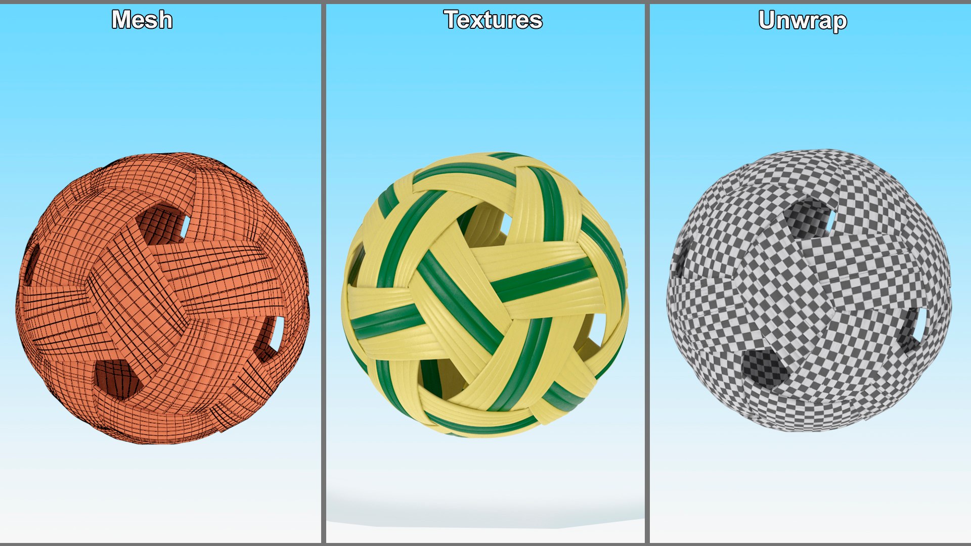 Sepak Takraw Thai Kick Rattan Ball 3D Model - TurboSquid 2111002