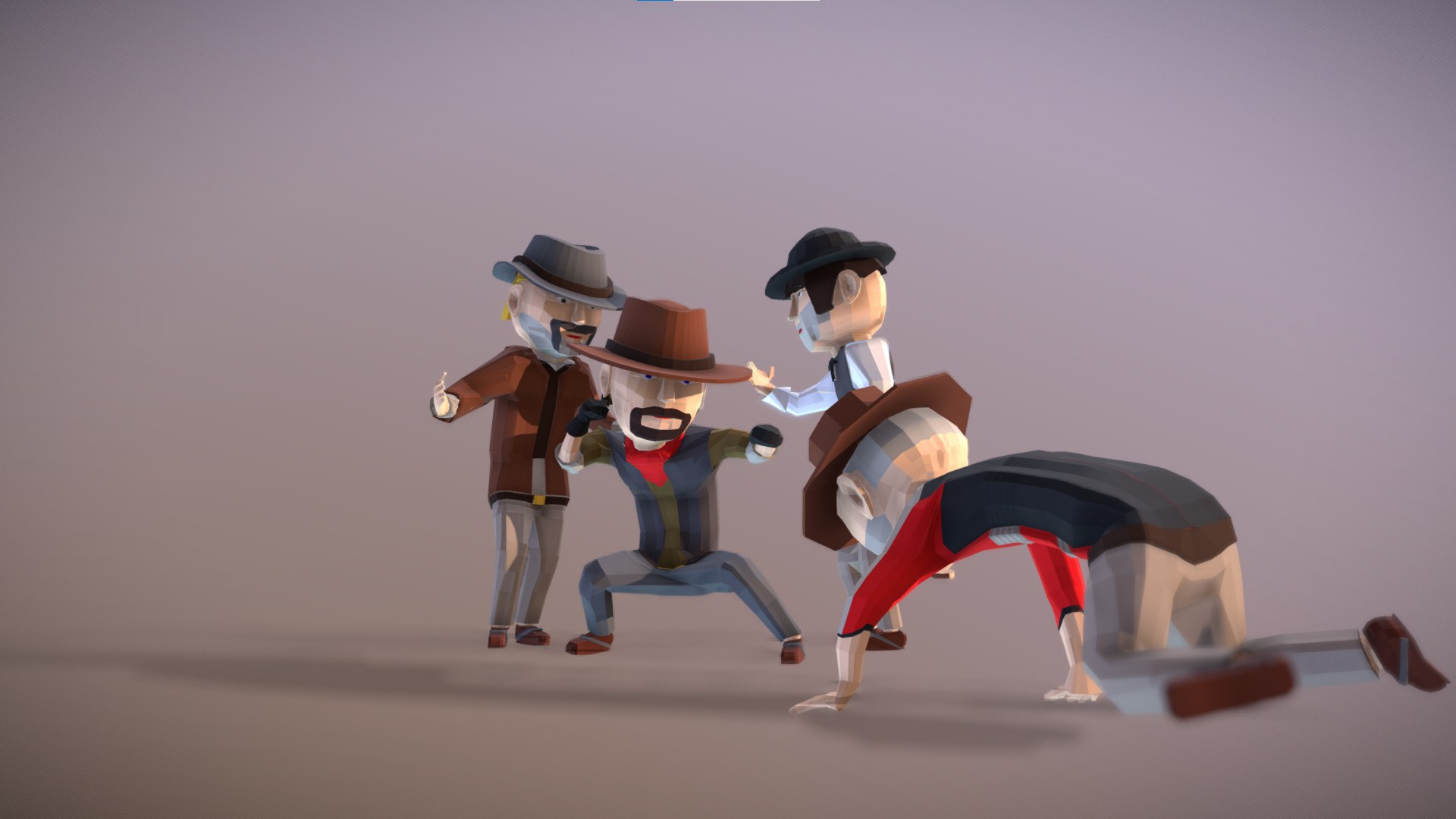 Wild West Outlaws - Character Pack 3D Model - TurboSquid 1922686
