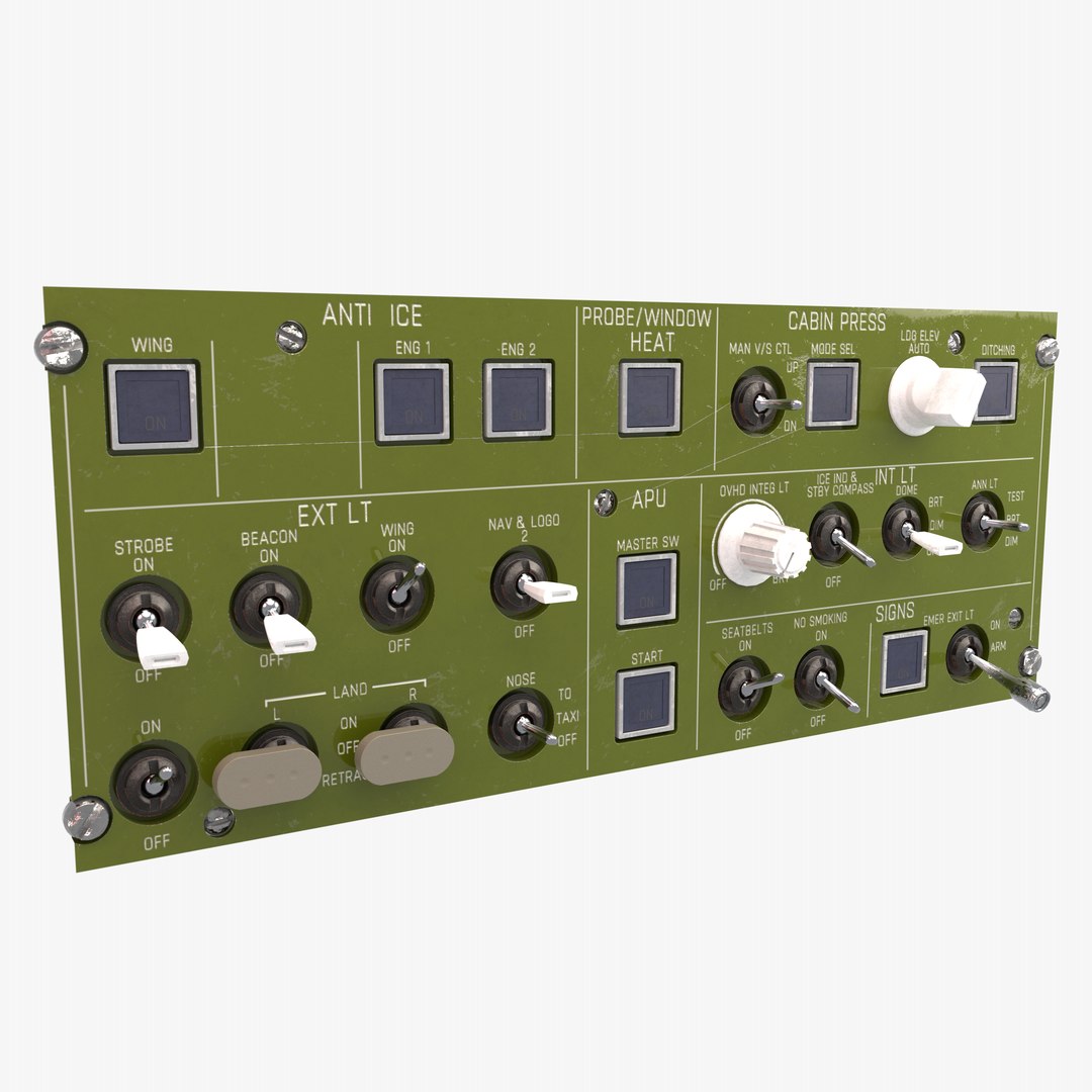 3D accurate aviation panel cockpits model - TurboSquid 1429527