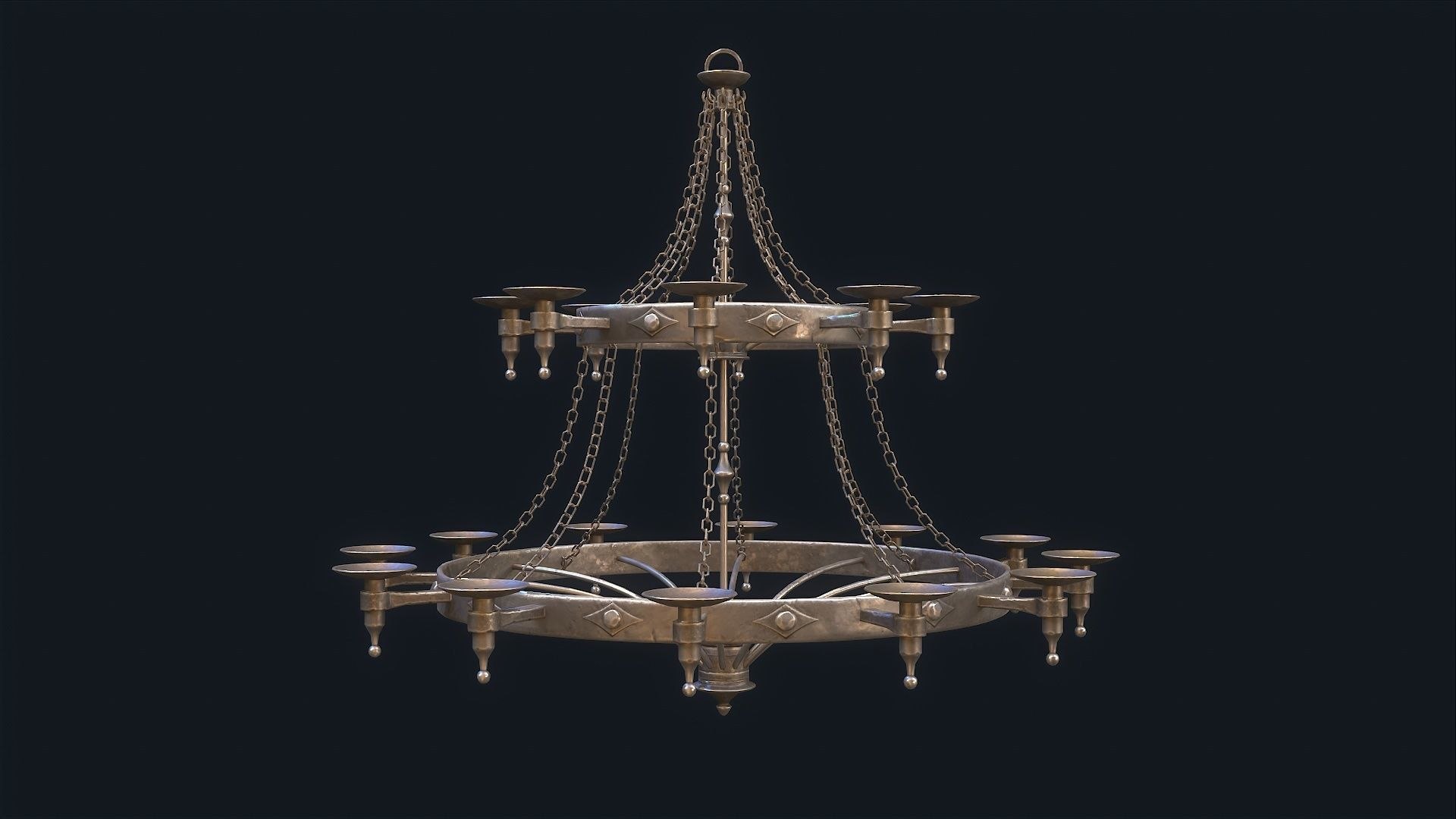 Medieval Chandelier 2 3D Model - TurboSquid 2168333