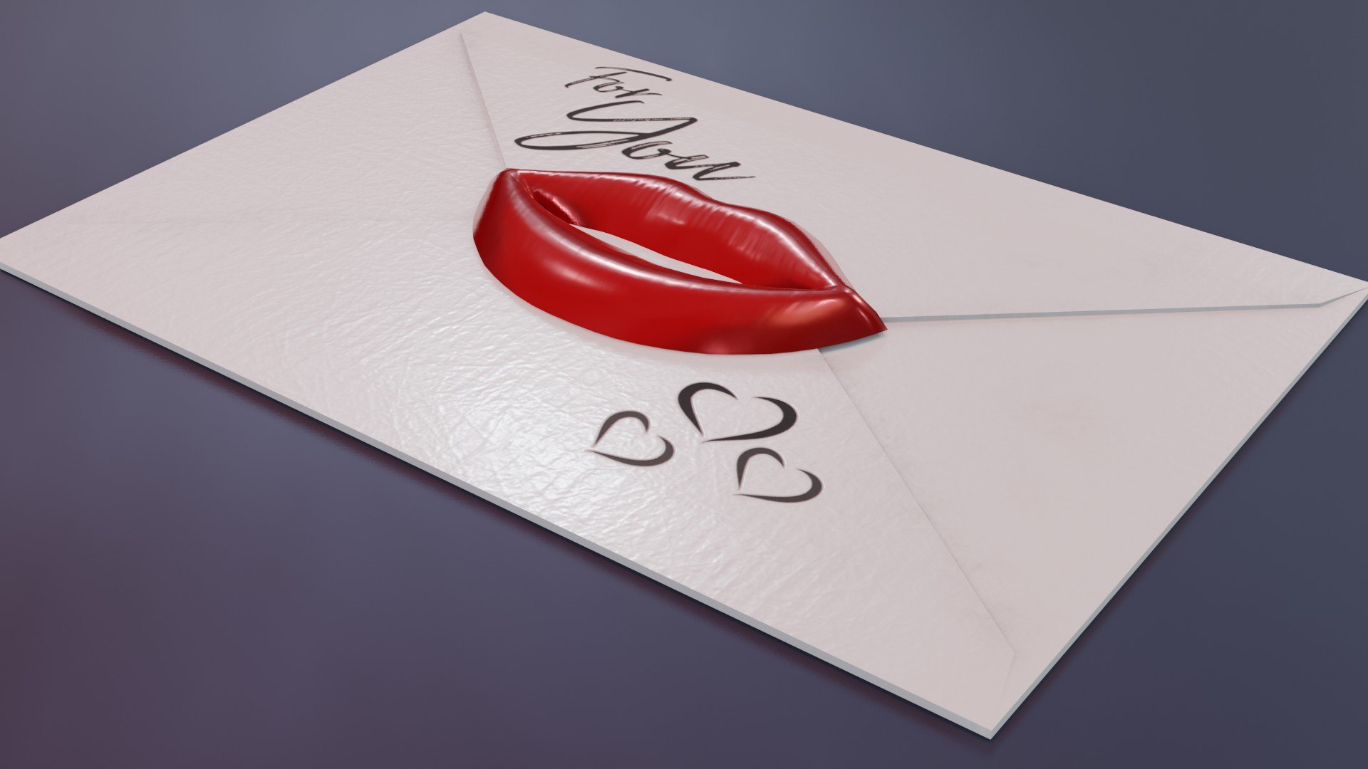 3D model envelope kiss sealed - TurboSquid 1492076