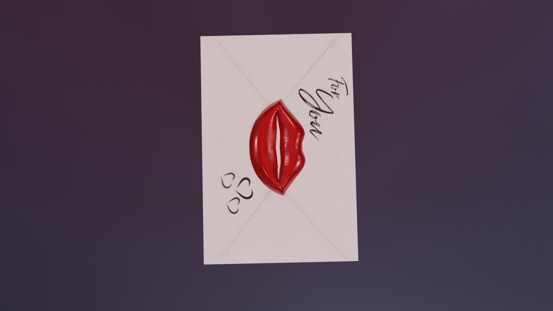 3D model envelope kiss sealed - TurboSquid 1492076