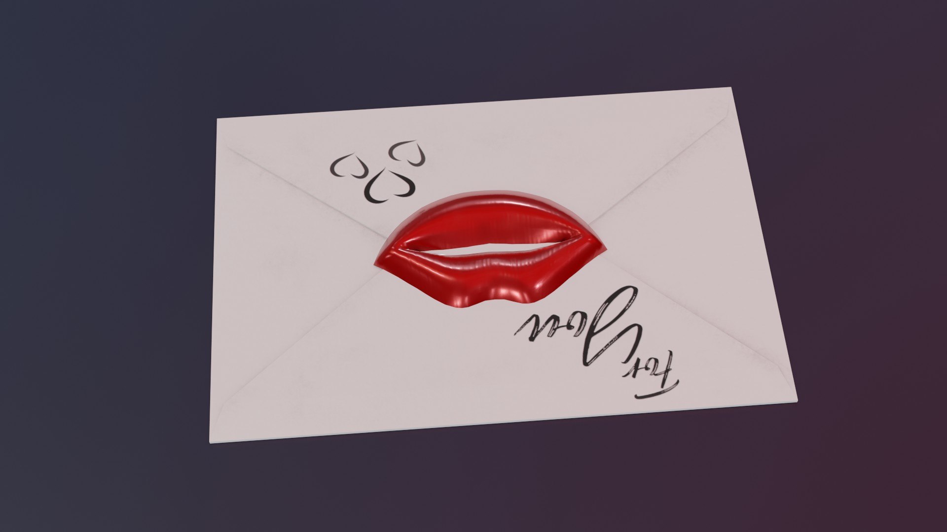 3D model envelope kiss sealed - TurboSquid 1492076