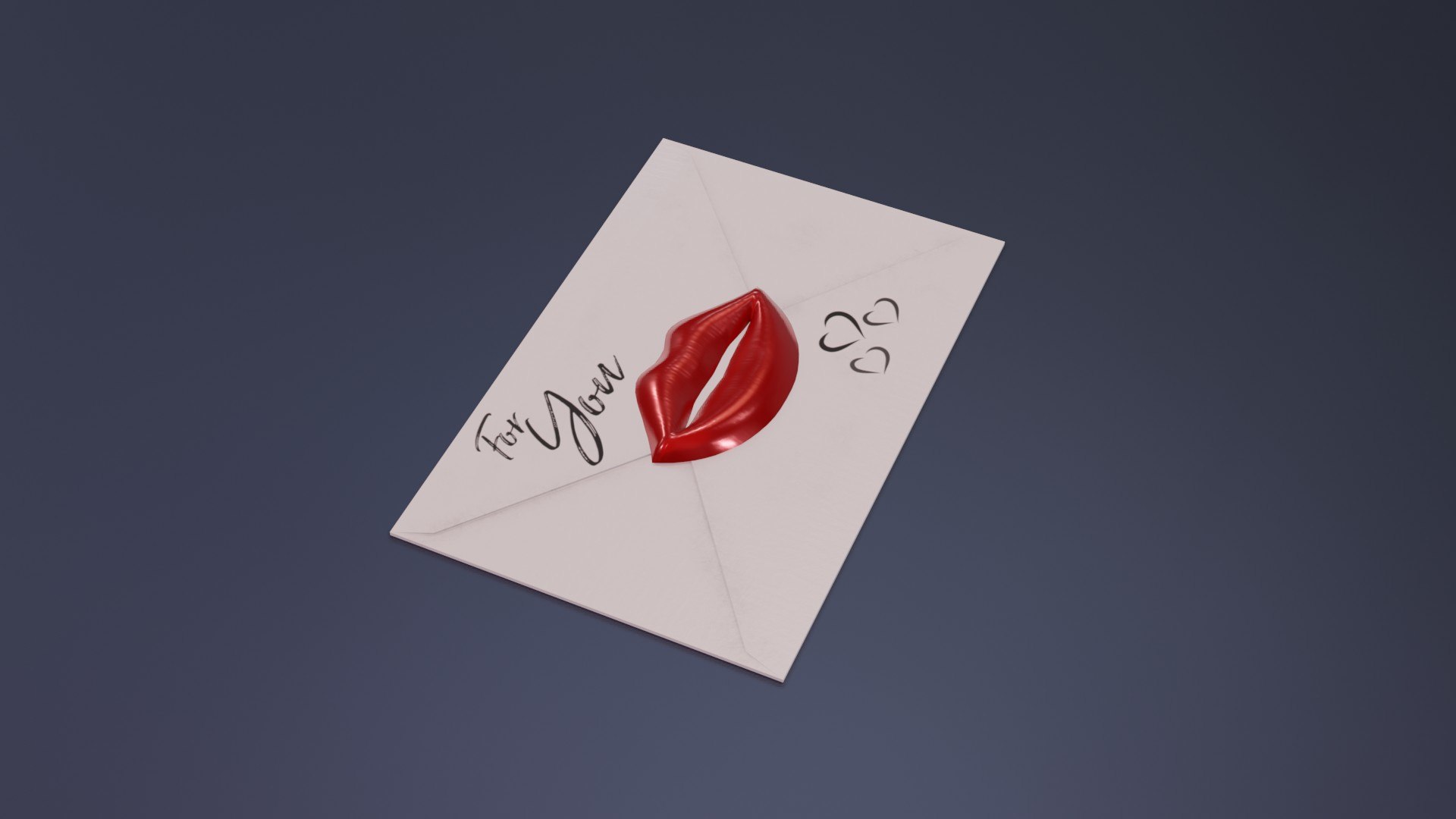 3D model envelope kiss sealed - TurboSquid 1492076