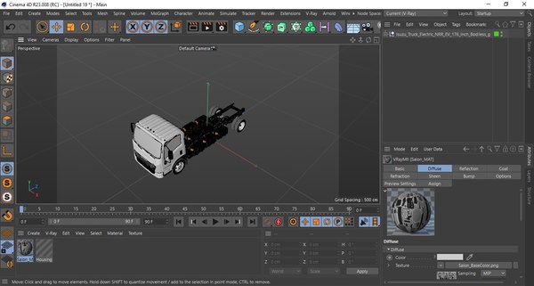 modelo 3d Camión eléctrico Isuzu NRR EV de 176 pulgadas sin carrocería ...