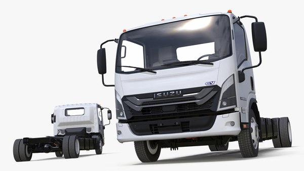 3D модель Isuzu Truck Electric NRR EV 176 дюймов без кузова - TurboSquid 2386279