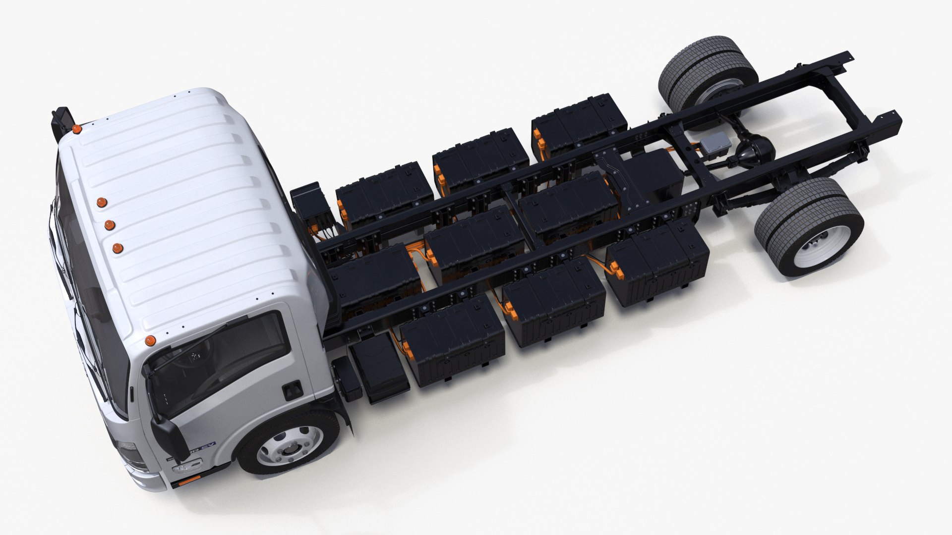 Isuzu Truck Electric NRR EV 176 Inch Bodiless 3D Model - TurboSquid 2386279