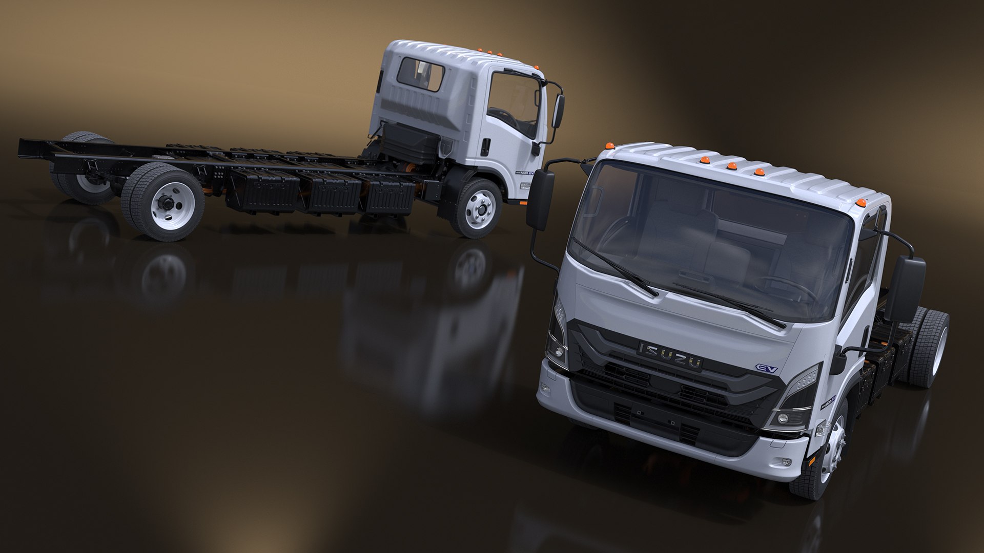 Isuzu Truck Electric NRR EV 176 Inch Bodiless 3D Model - TurboSquid 2386279