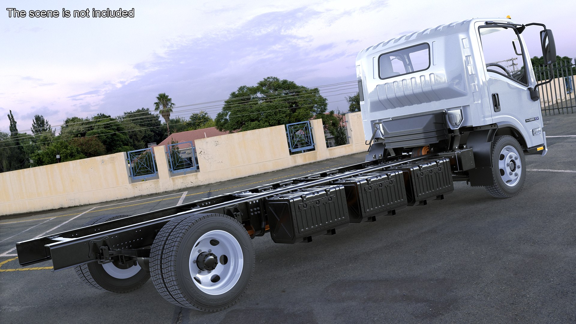 Isuzu Truck Electric NRR EV 176 Inch Bodiless 3D Model - TurboSquid 2386279
