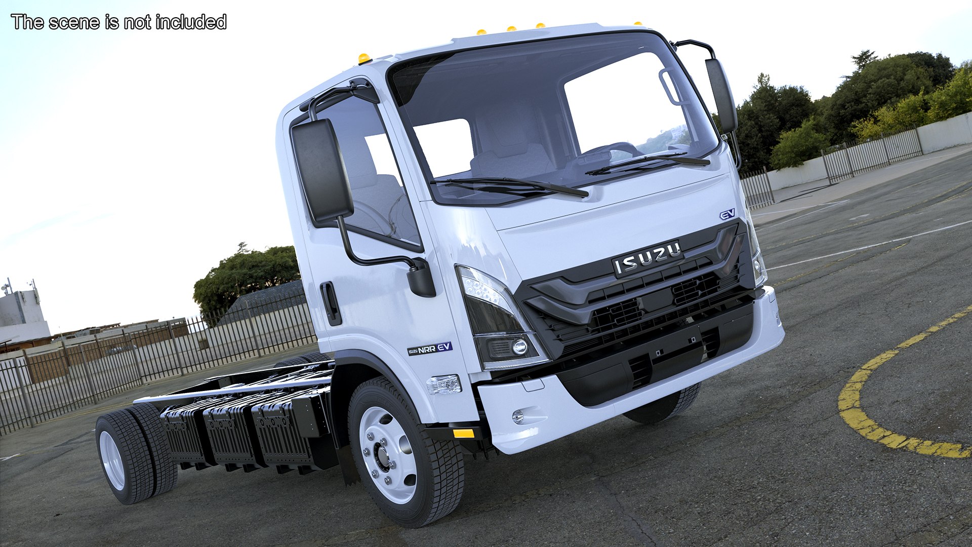 Isuzu Truck Electric NRR EV 176 Inch Bodiless 3D Model - TurboSquid 2386279