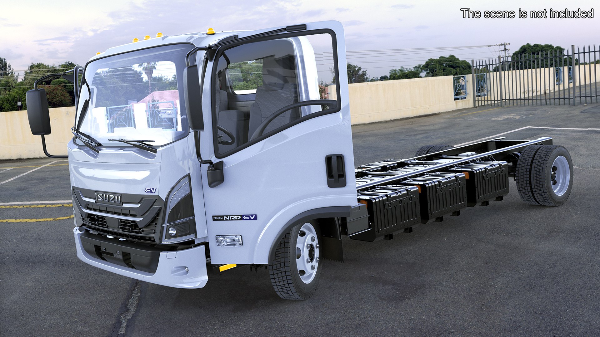 Isuzu Truck Electric NRR EV 176 Inch Bodiless 3D Model - TurboSquid 2386279