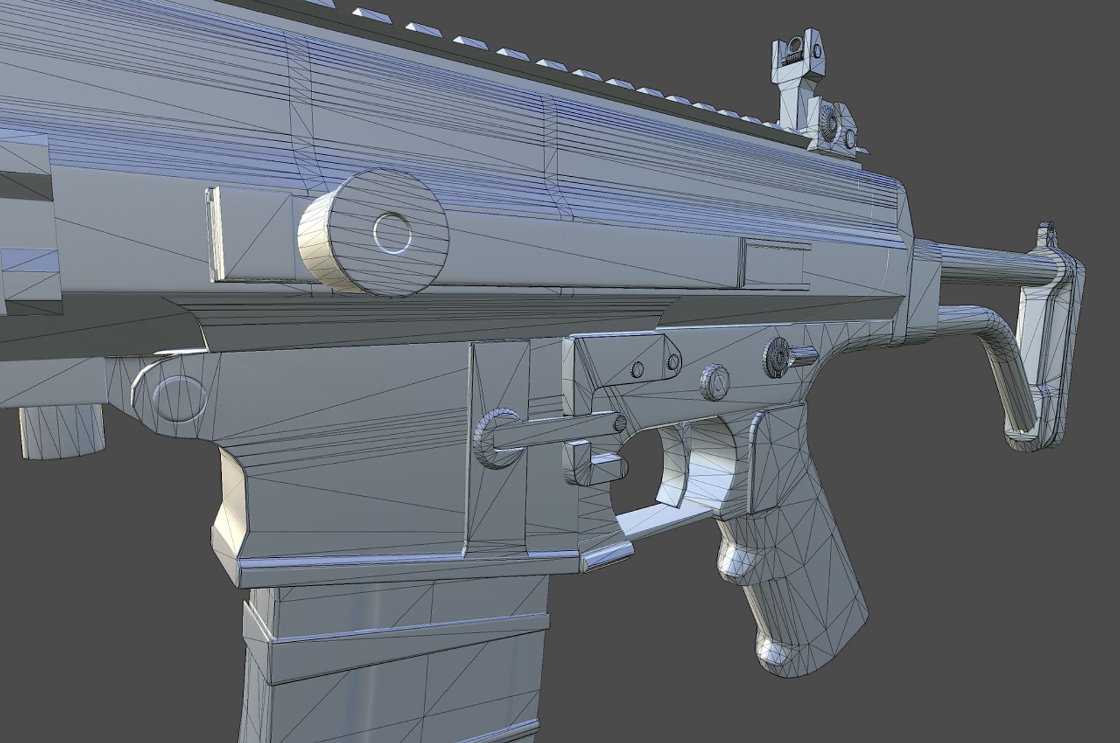 3d Model Xcr Combat Assault Rifle