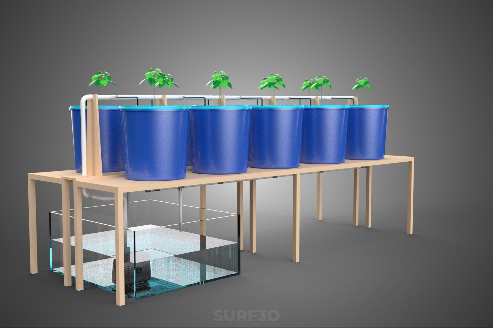 3D DBS DUTCH BUCKET SYSTEM BATO HYDROPONIC PLANT CULTIVATION GARDEN ...