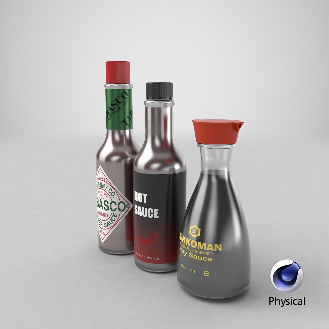 3D Soy Sauce Bottle Condiment Model - TurboSquid 1923625