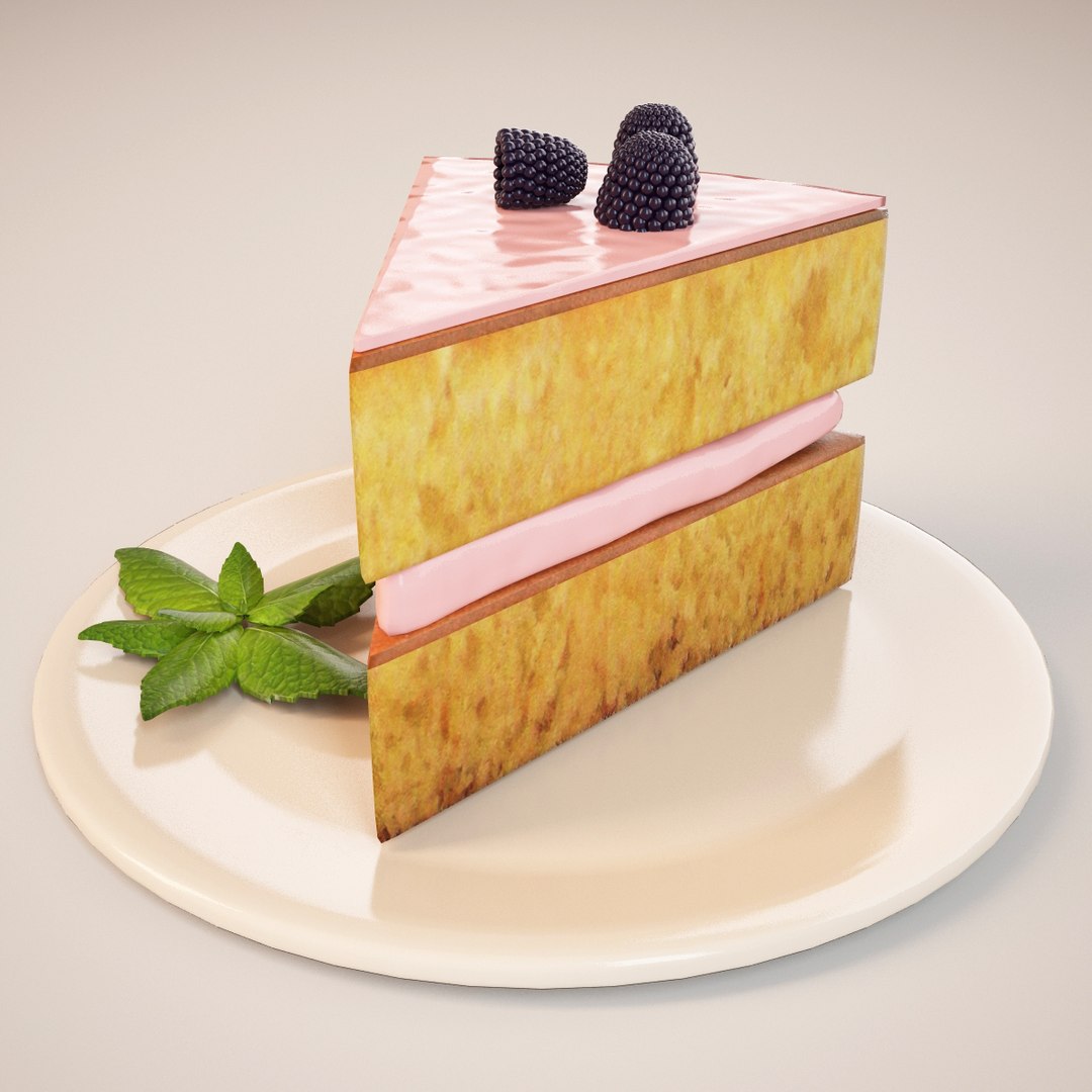 Blackberry Cake 3d Model