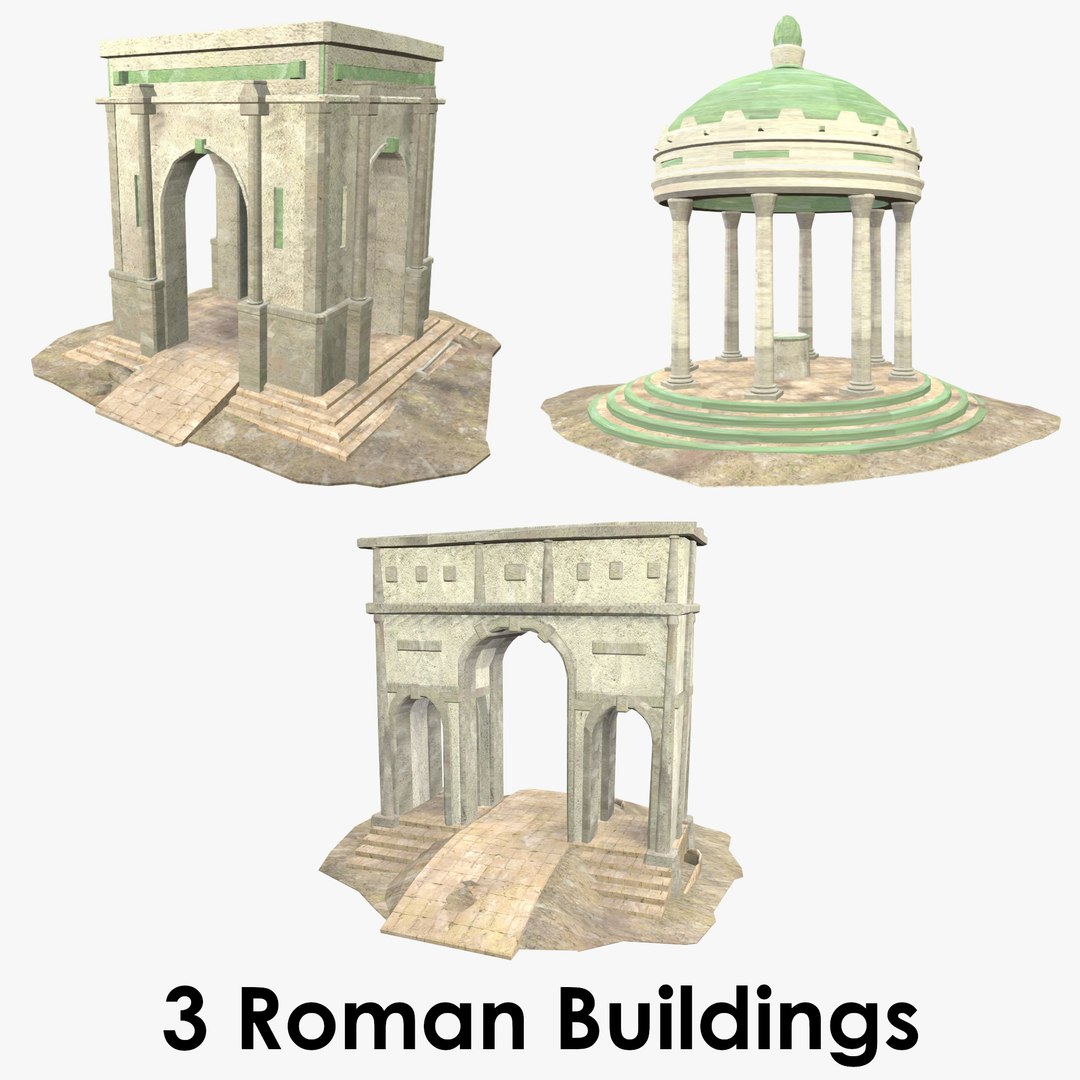 Roman Buildings - 3D Model - TurboSquid 1626295