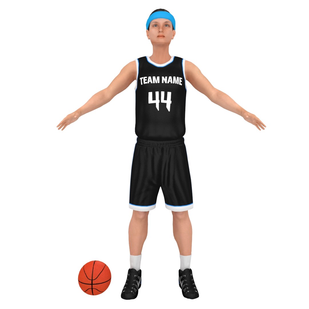Female Basketball Player Ball 3D Model - TurboSquid 1312808