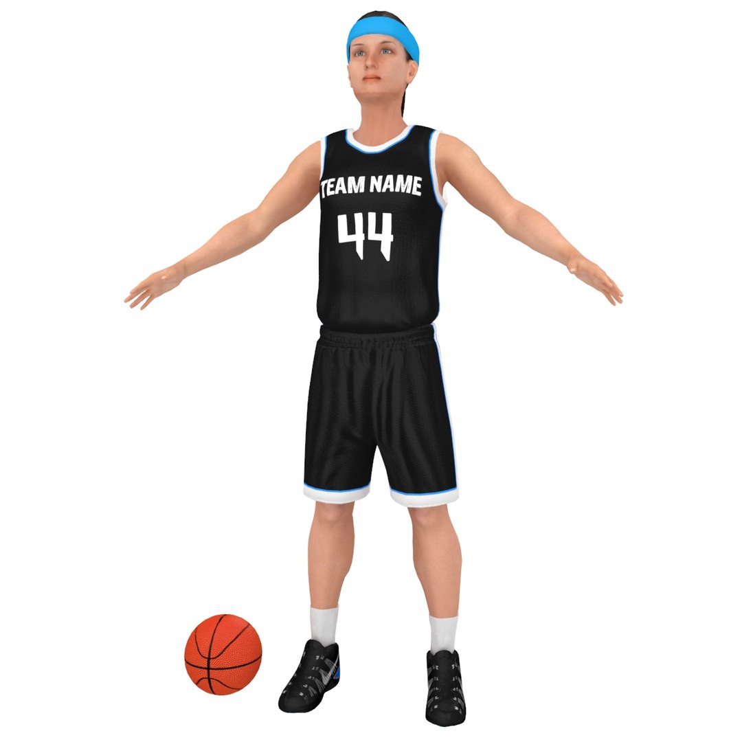 Female Basketball Player Ball 3D Model - TurboSquid 1312808