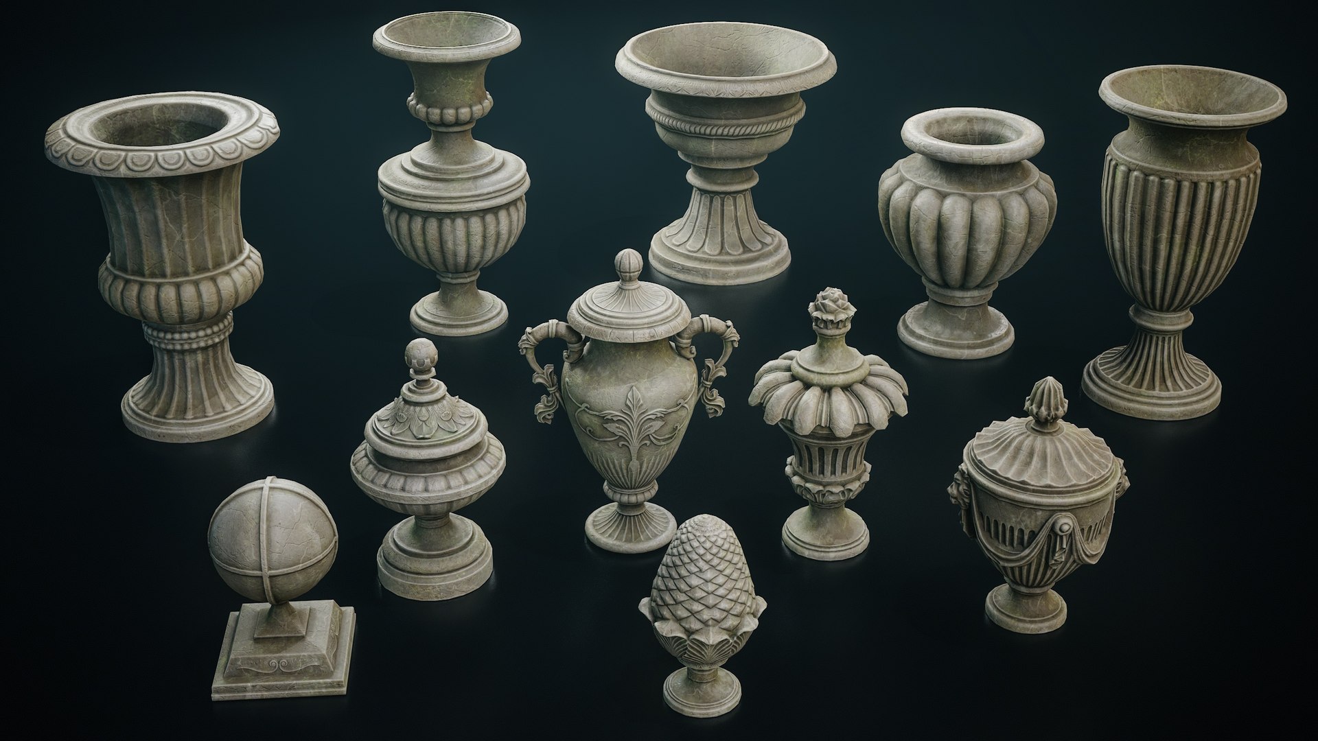 Modular Garden Decor Collections 3D Model - TurboSquid 2519104