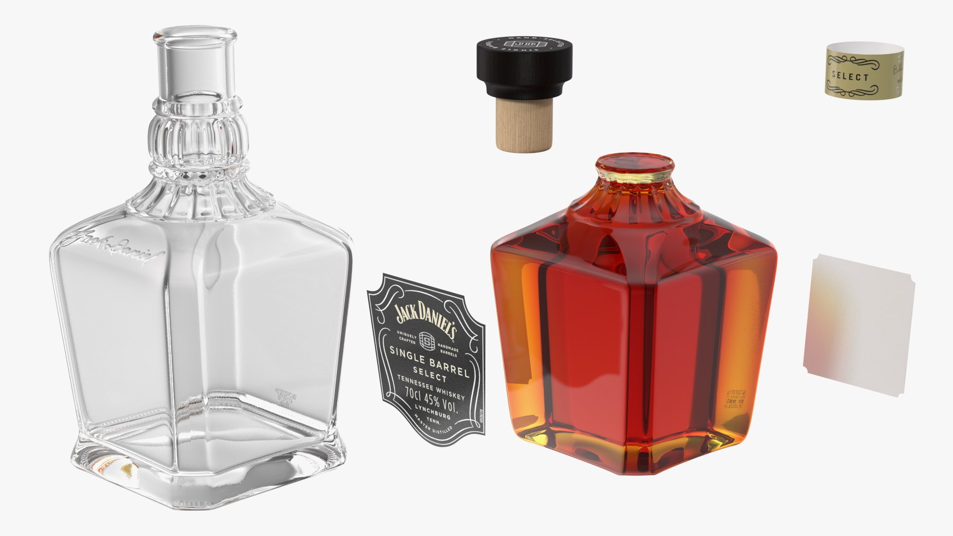 Jack Daniels Single Barrel Select 3D - TurboSquid 2051615