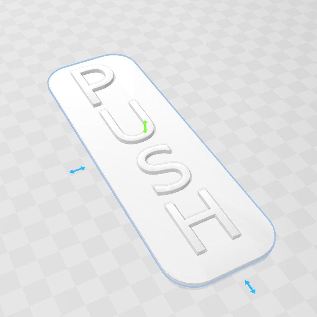 3D Push Pull Door Sign Model - TurboSquid 2128620