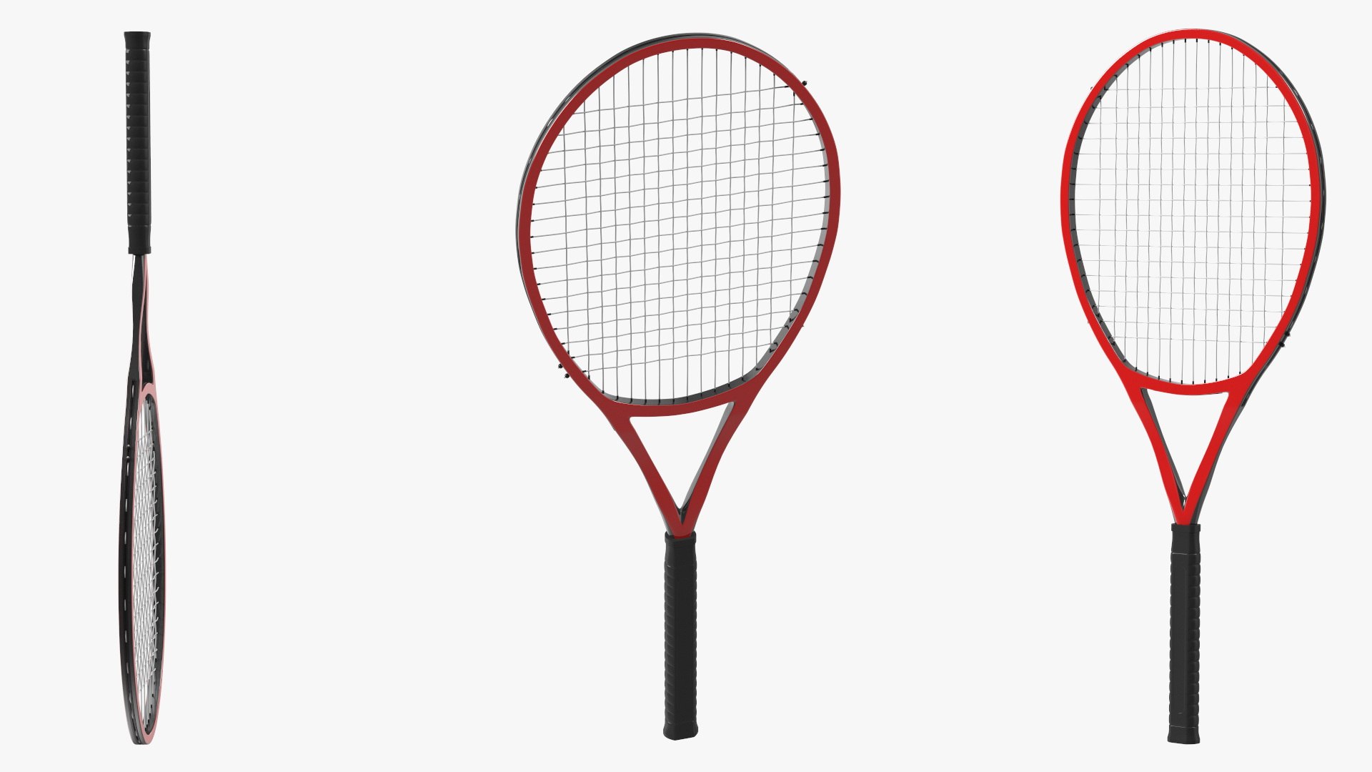 3D Tennis Racket Red model - TurboSquid 2145955