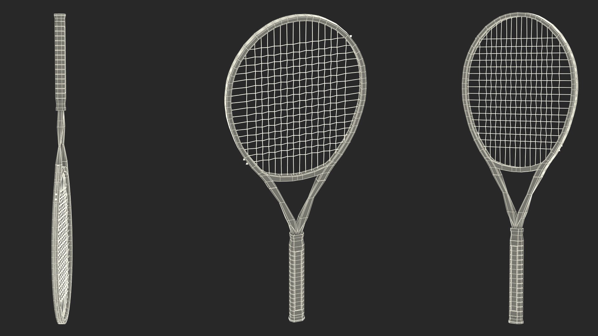3D Tennis Racket Red model - TurboSquid 2145955