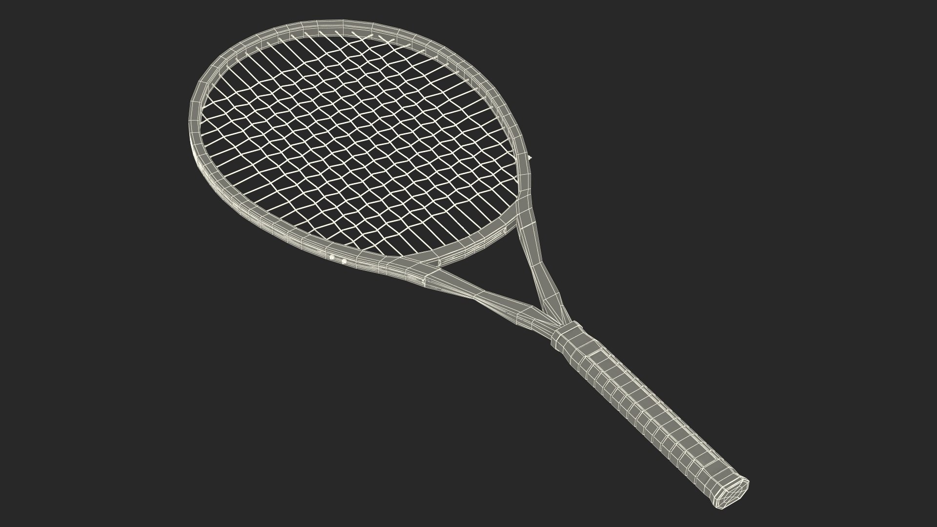 3D Tennis Racket Red model - TurboSquid 2145955