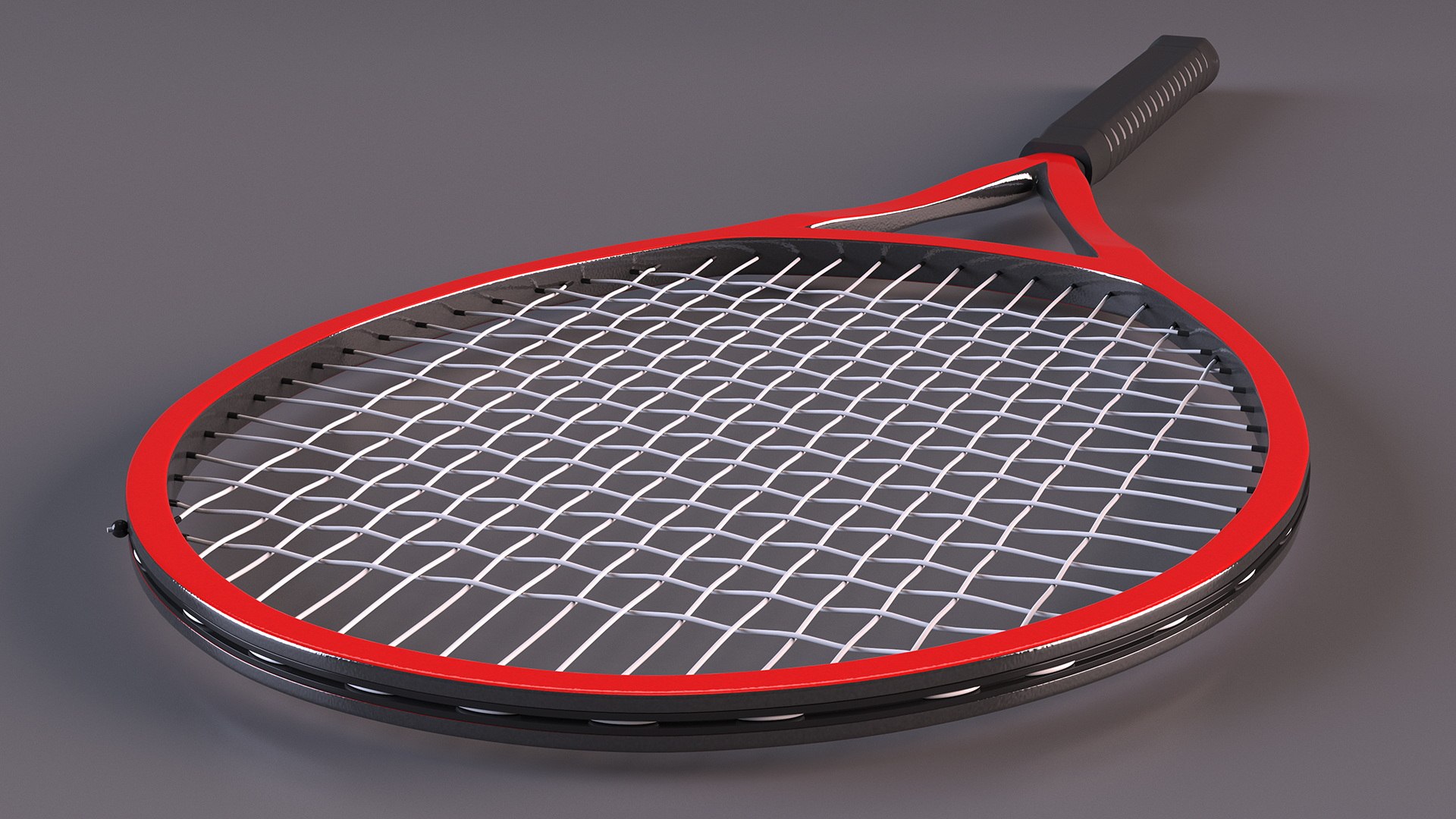 3D Tennis Racket Red model - TurboSquid 2145955