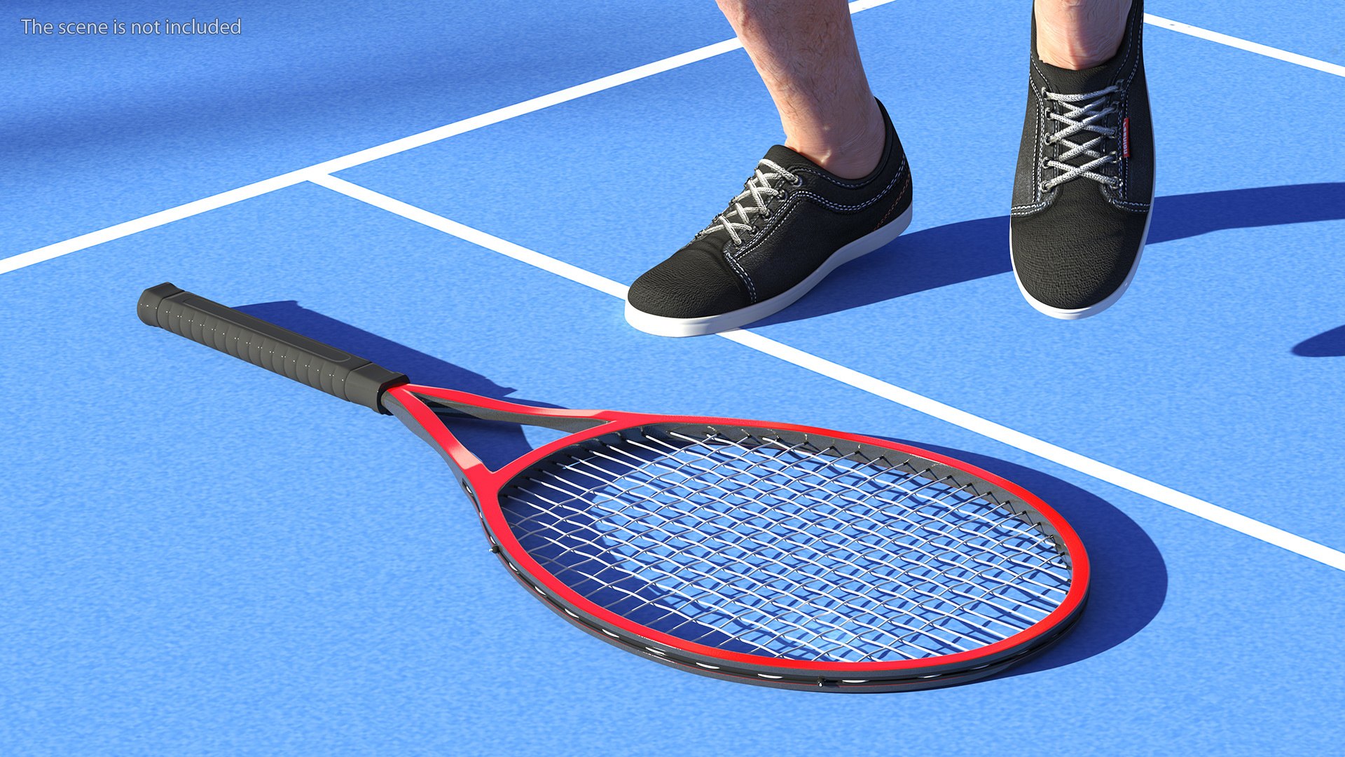 3D Tennis Racket Red model - TurboSquid 2145955
