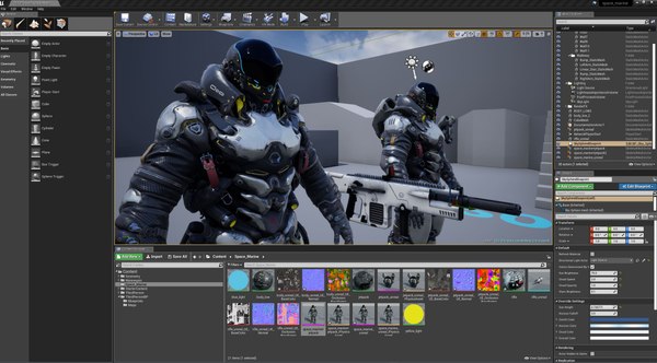 太空角色 Unreal Unity3D模型 - TurboSquid 1877332