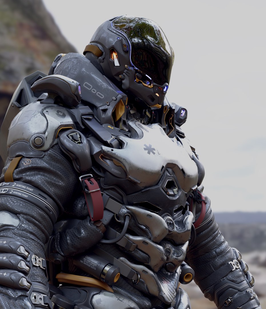 3D Model Space Suit Character - TurboSquid 1877332