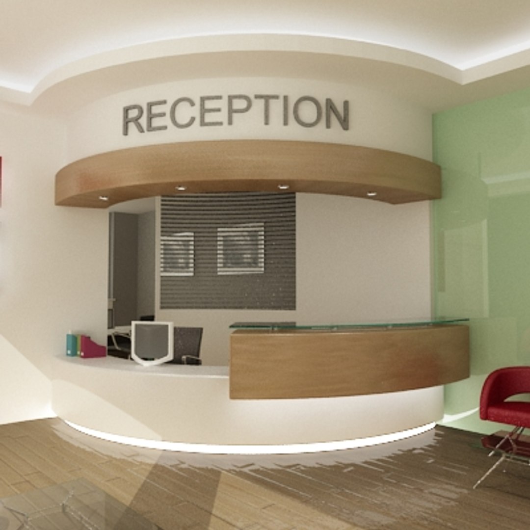 3d model reception office